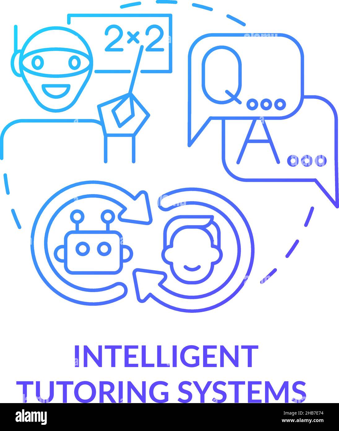 Intelligent tutoring system blue gradient concept icon Stock Vector ... Intelligent tutoring system blue gradient concept icon Stock Vector ...