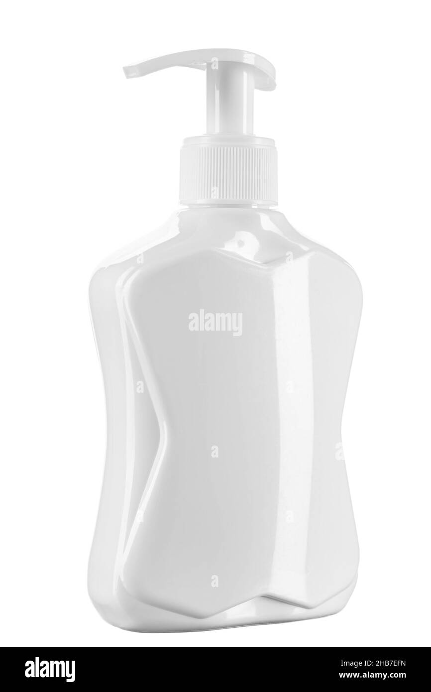 Plastic Bottle with liquid soap isolated on a white background. Liquid ...