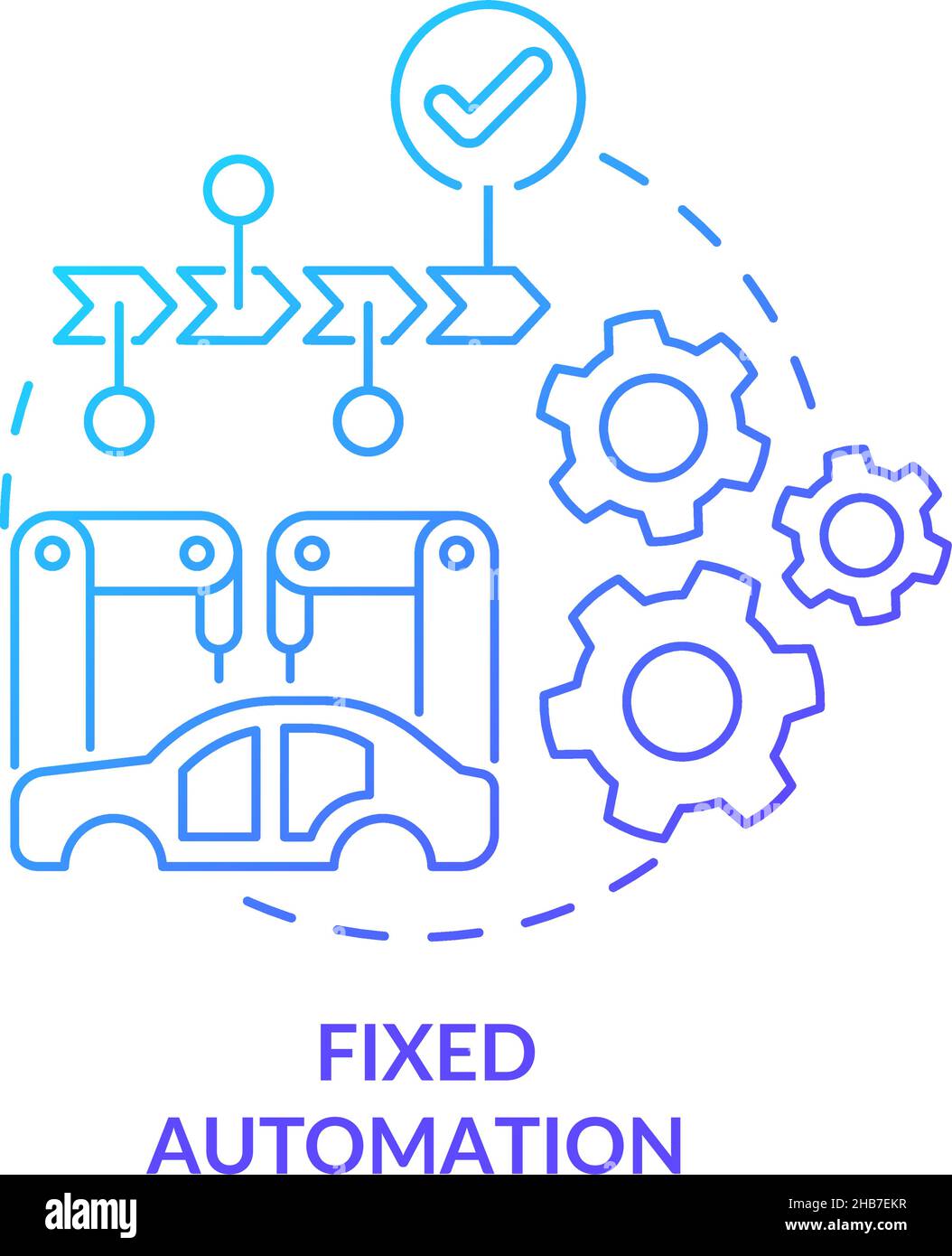 Fixed automation blue gradient concept icon Stock Vector Image & Art ...