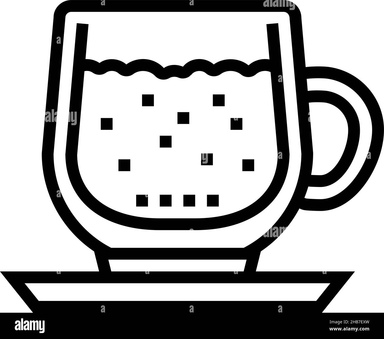 white coffee line icon vector illustration Stock Vector Image & Art - Alamy