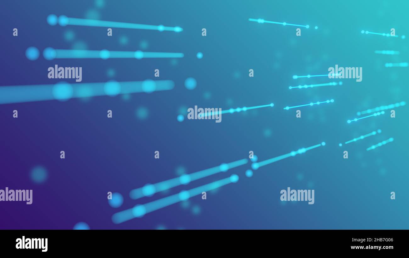 3d render of Fast Data transmission channel. Motion of digital data ...