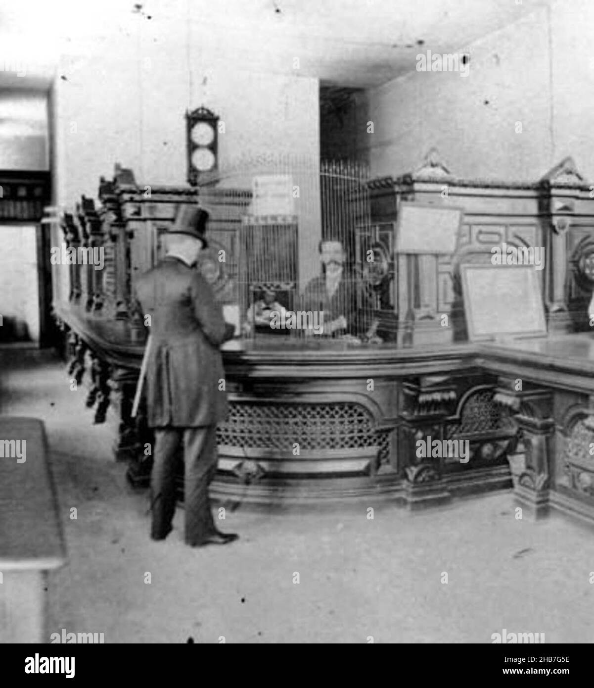 Bank clerk Black and White Stock Photos & Images - Alamy