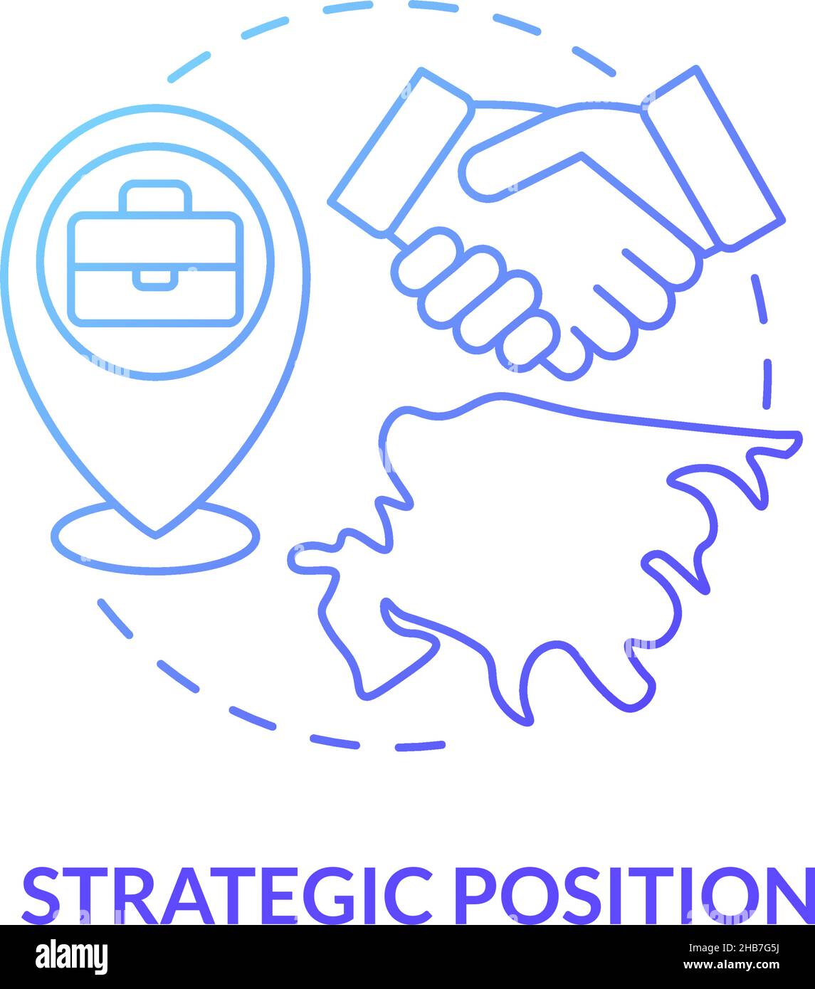 Strategic position blue gradient concept icon Stock Vector Image & Art - Alamy