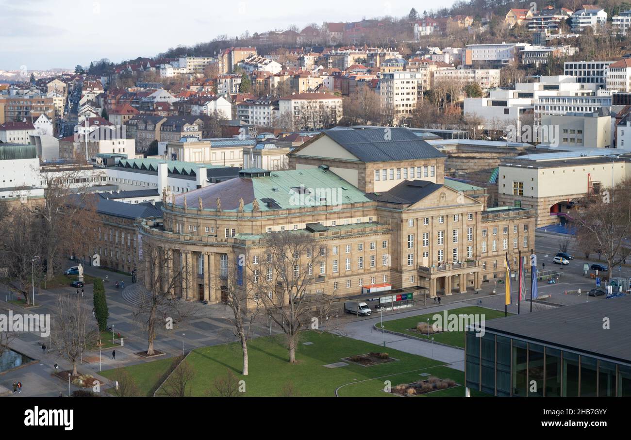 Stuttgart, Germany. 17th Dec, 2021. The Stuttgart Opera House, which is ...