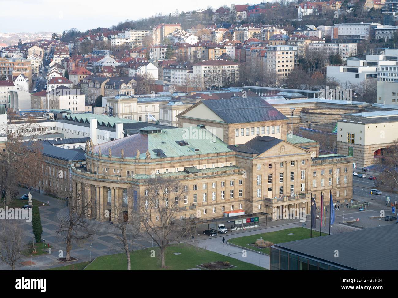 Stuttgart, Germany. 17th Dec, 2021. The Stuttgart Opera House, which is ...