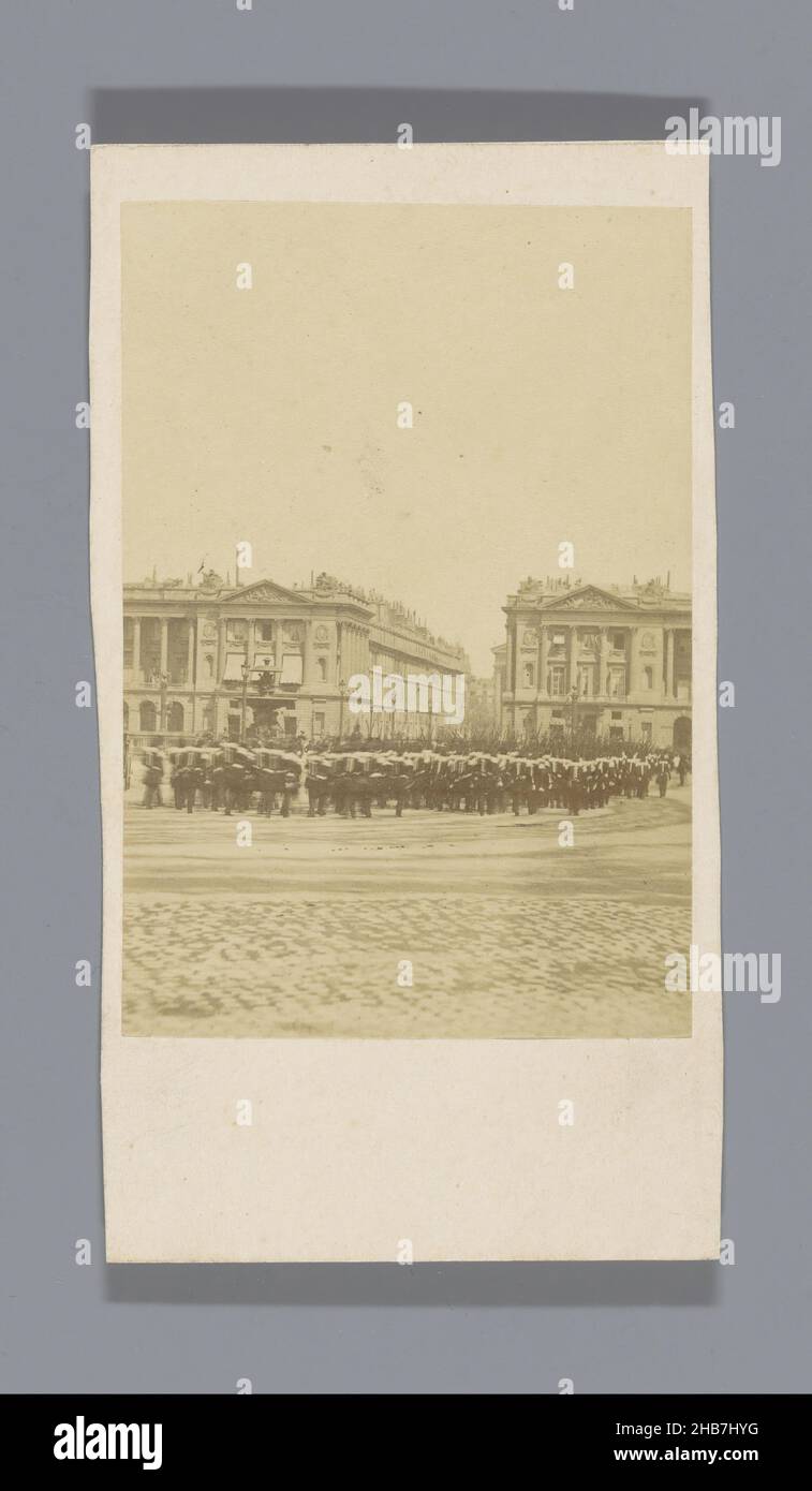 Military parade at the Place de la Concorde, Paris, anonymous, Paris, c ...
