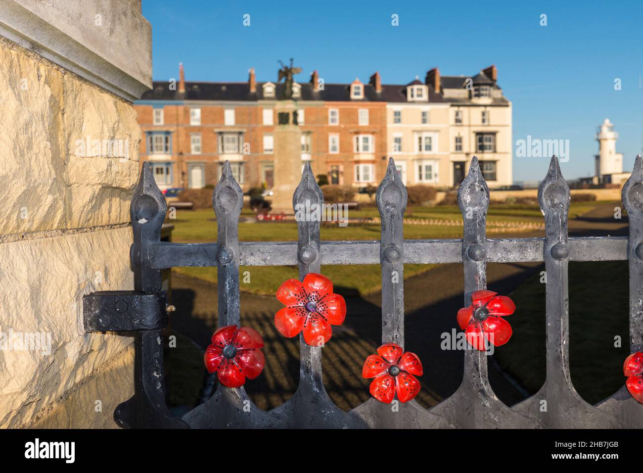 The war memorial at Redheugh Gardens,Hartlepool Headland on the north ...