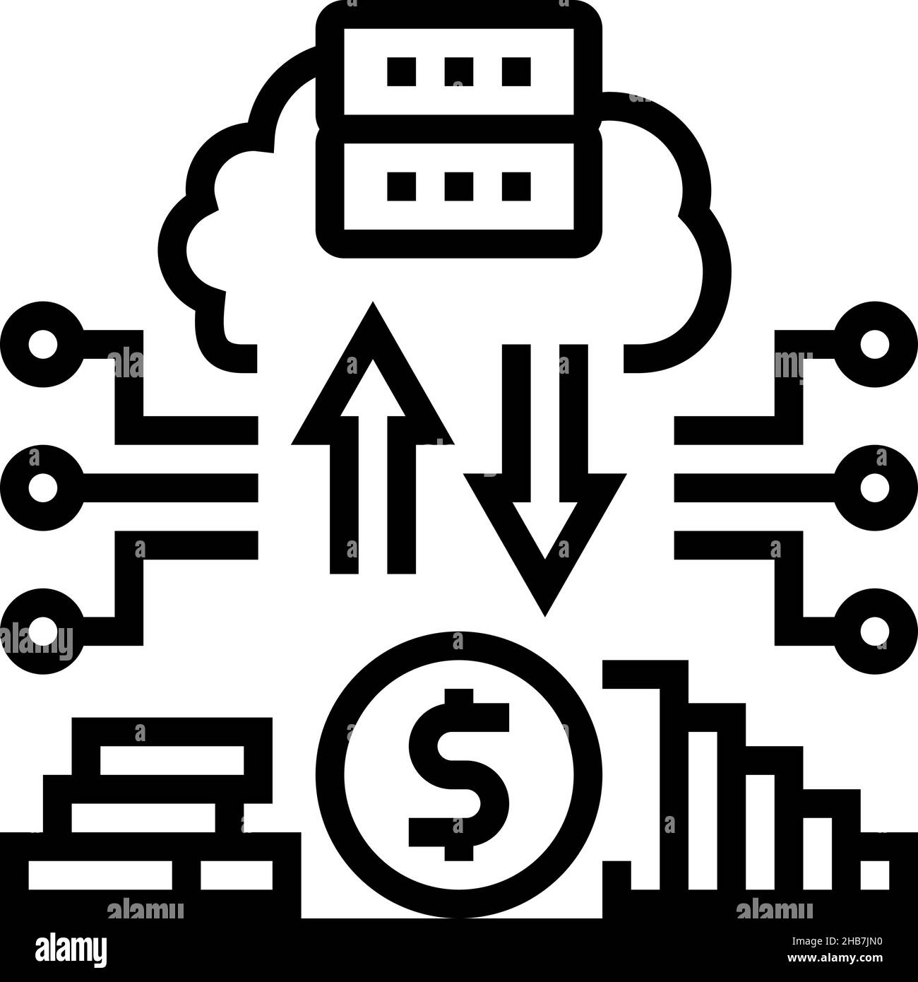 regtech electronic equipment line icon vector illustration Stock Vector ...