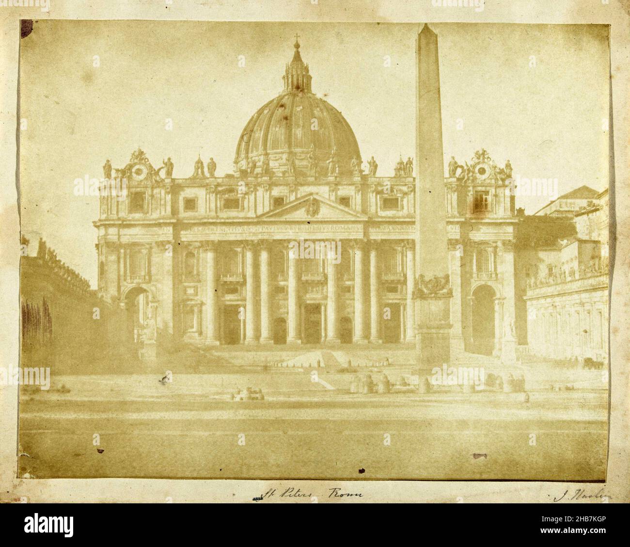 View of St. Peter's Basilica in Rome, St. Peters, Rome (title on object ...