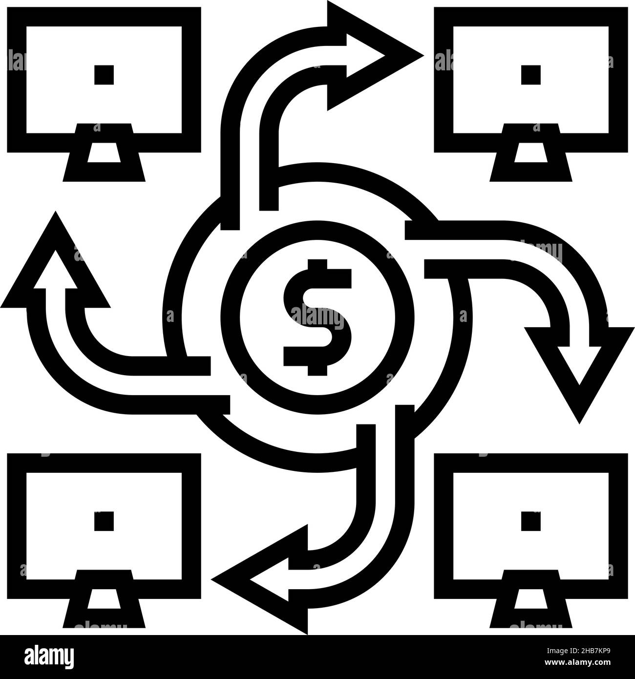 P2p finance system icon hi-res stock photography and images - Alamy