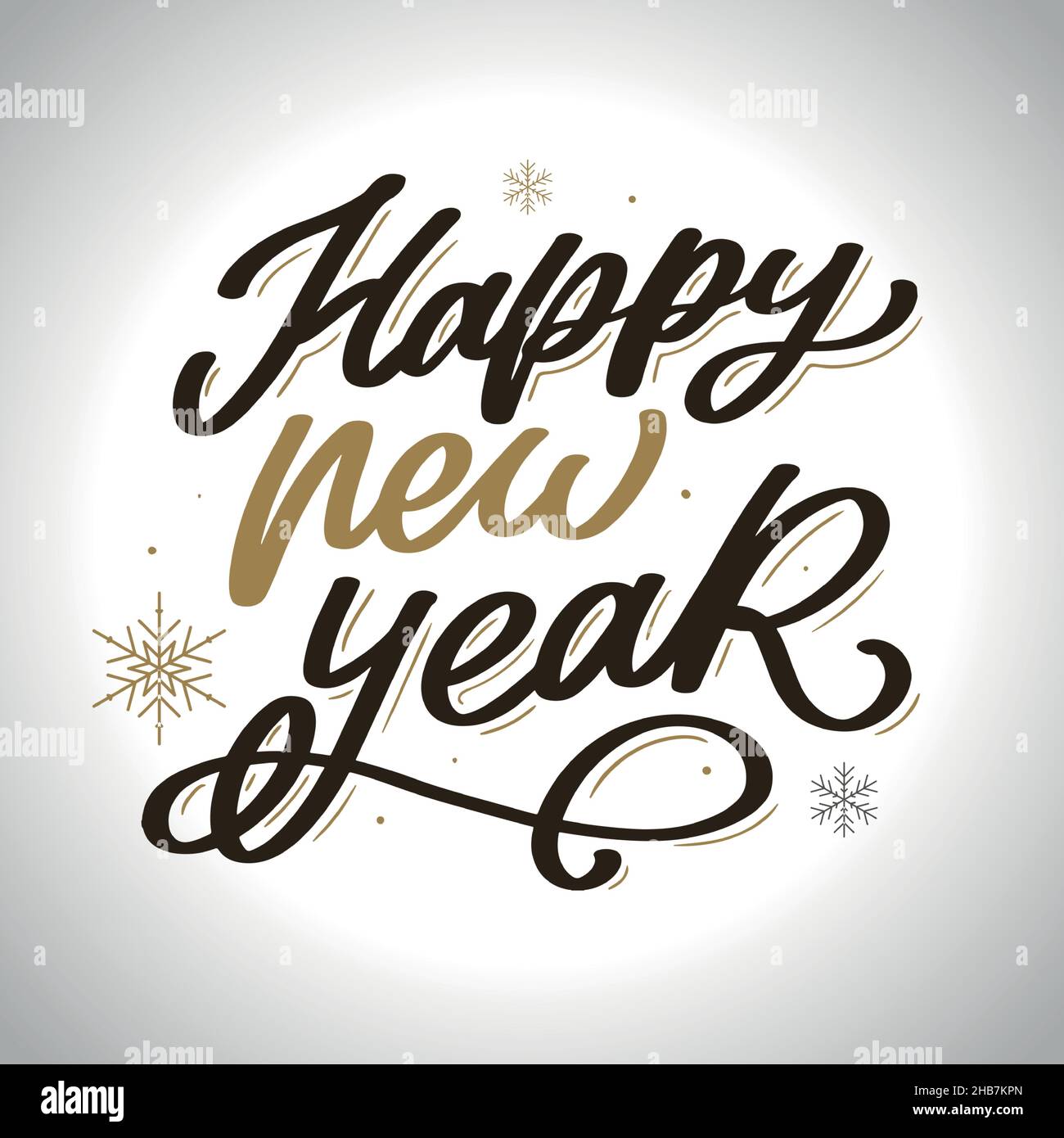 HAPPY NEW YEAR hand lettering, vector Stock Vector Image & Art - Alamy