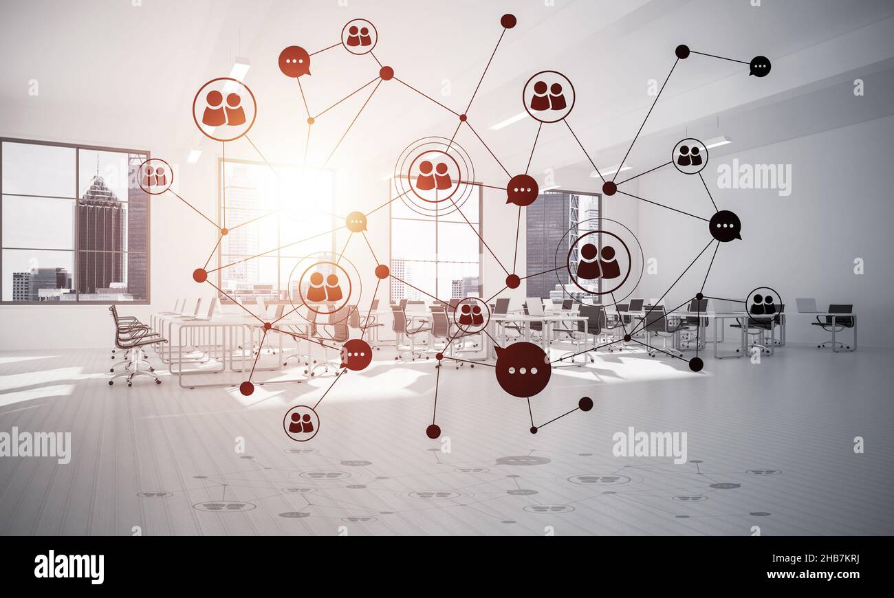 Networking and wireless connection as concept for effective modern ...