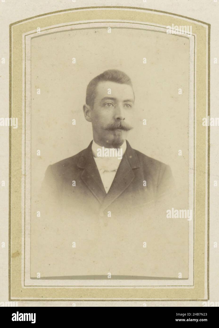 Portrait of a man with a mustache, goatee, coat and tie, Part of Photo ...