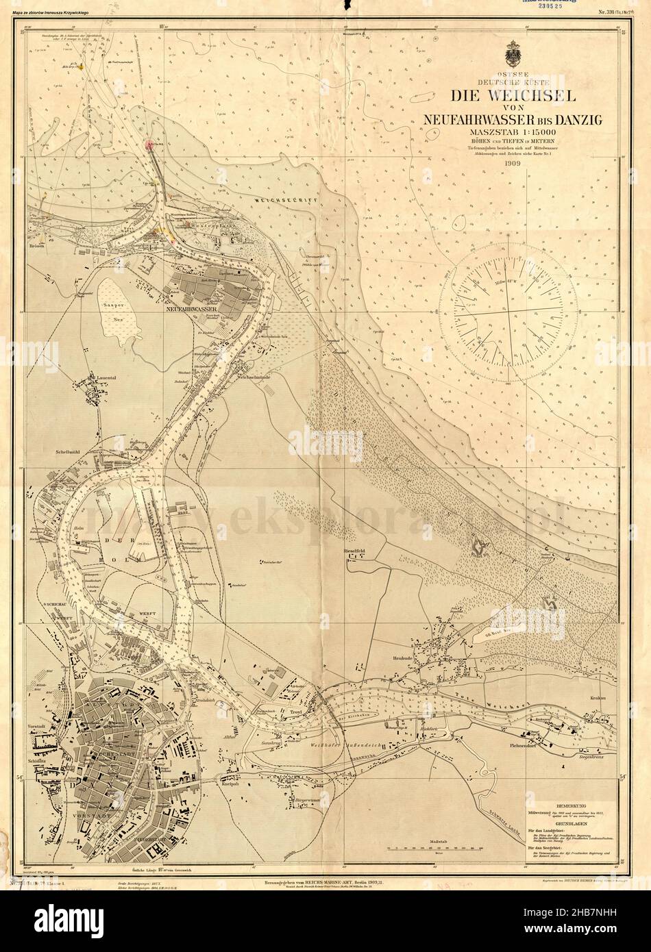 Danzig Map, Map of Danzig, Danzig Print, Danzig Plan, Danzig Poster ...