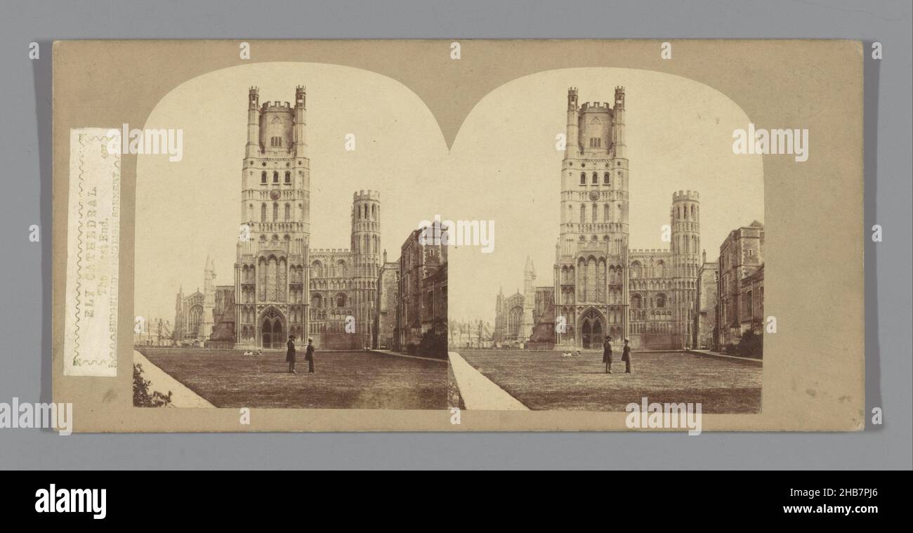 Exterior of the Cathedral of Ely, Ely Cathedral, The West End. (title ...