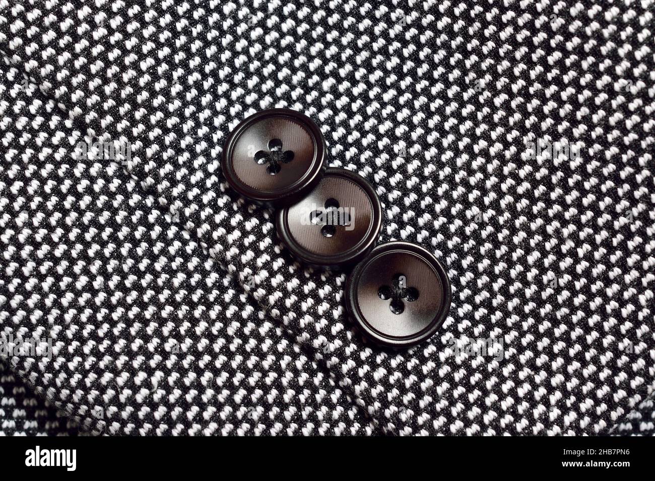 Closeup of Tweed Jacket Button Stock Photo - Alamy
