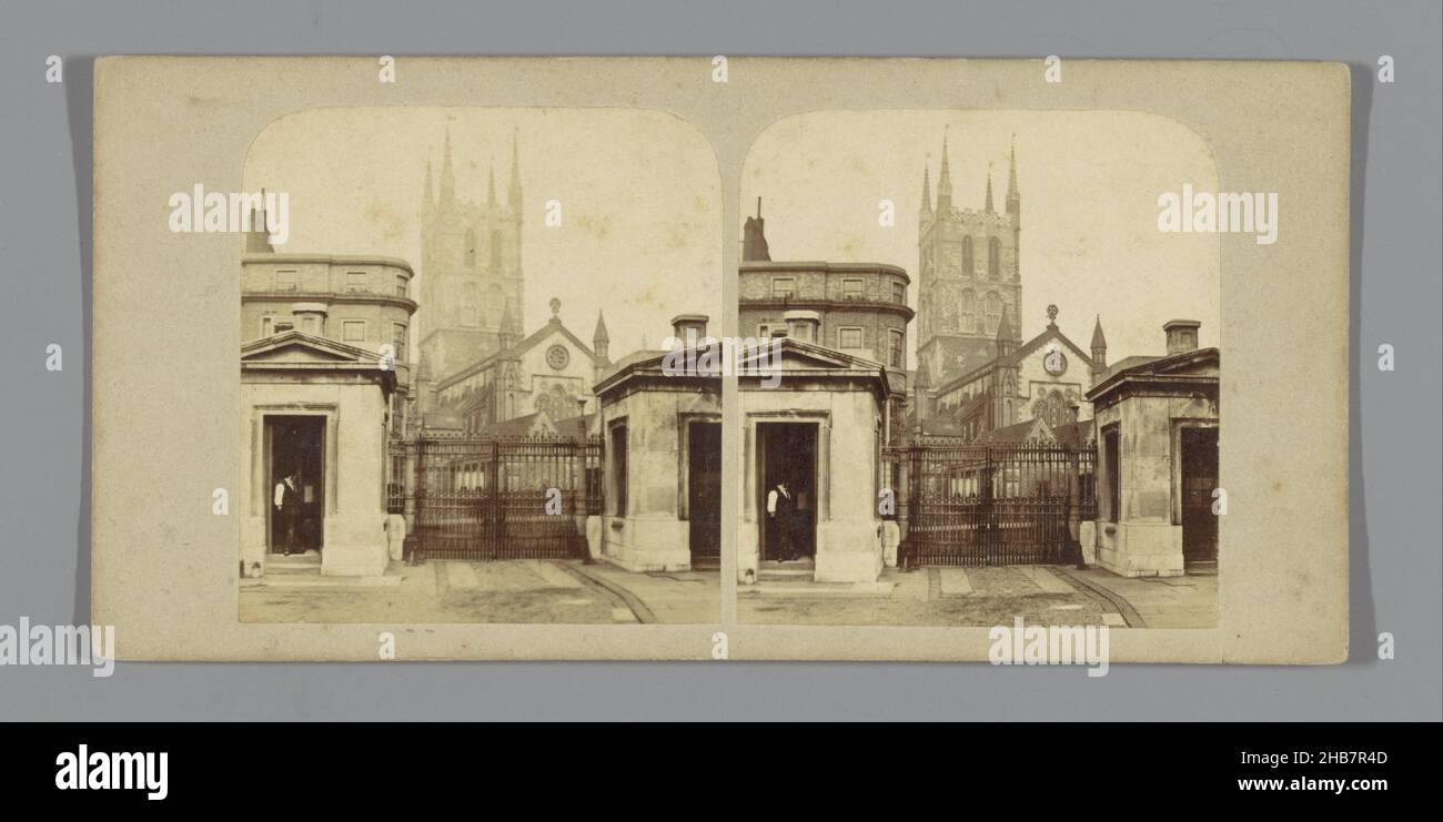 View of Southwark Cathedral, St. Saviour's Church, Southwark (title on ...