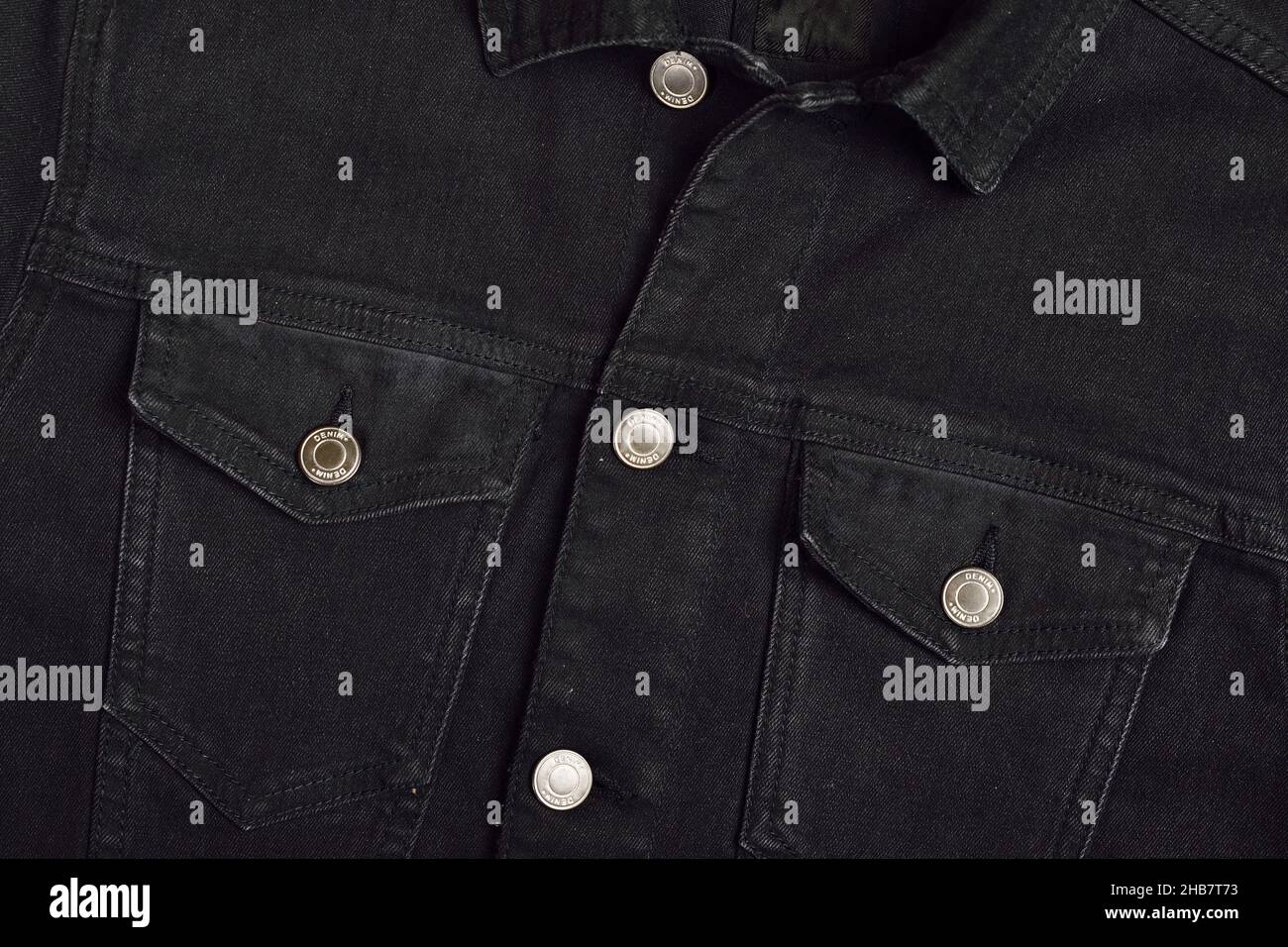 Close up denim jacket hi-res stock photography and images - Alamy