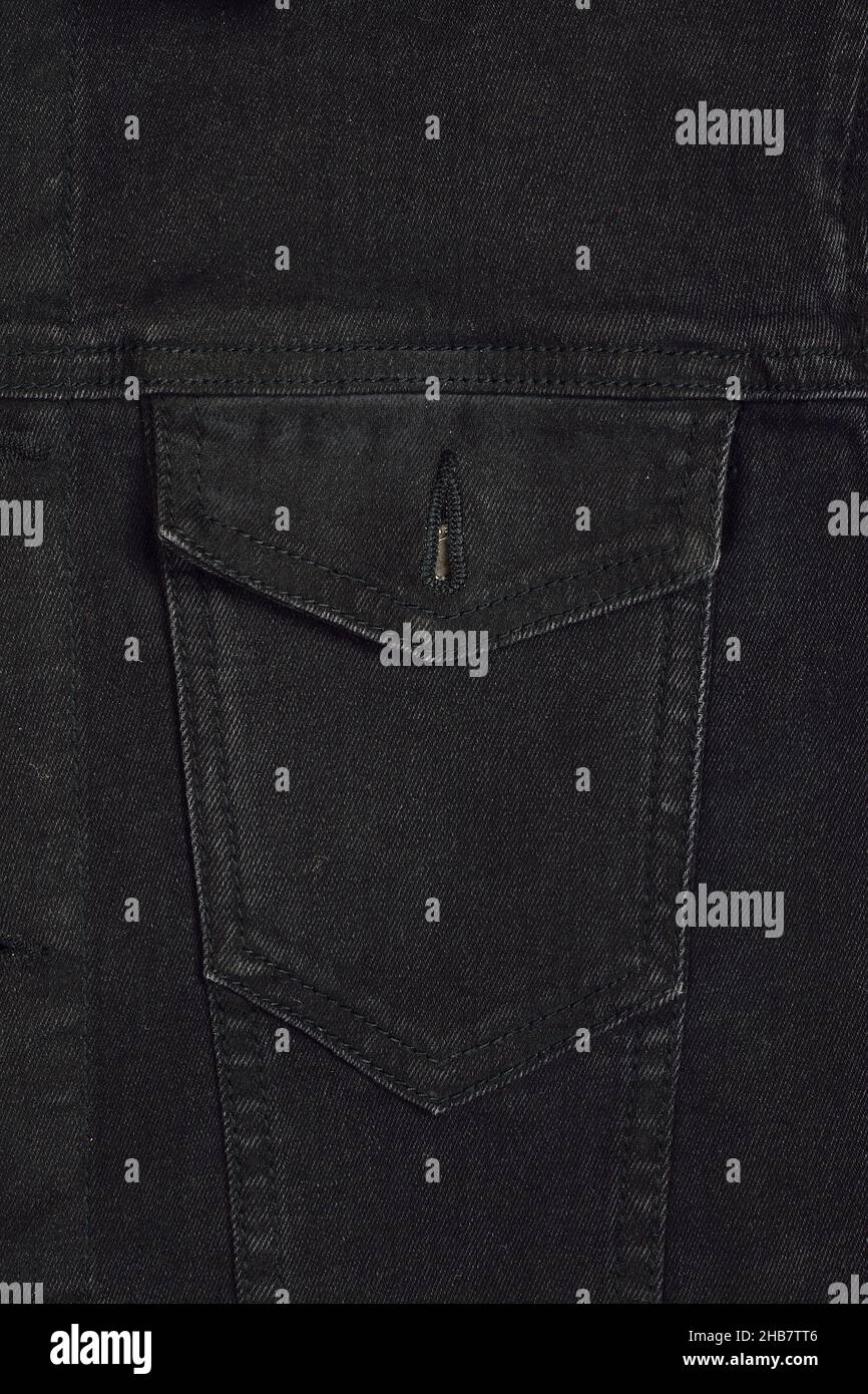 Closeup of Denim Jacket Pocket Stock Photo - Alamy