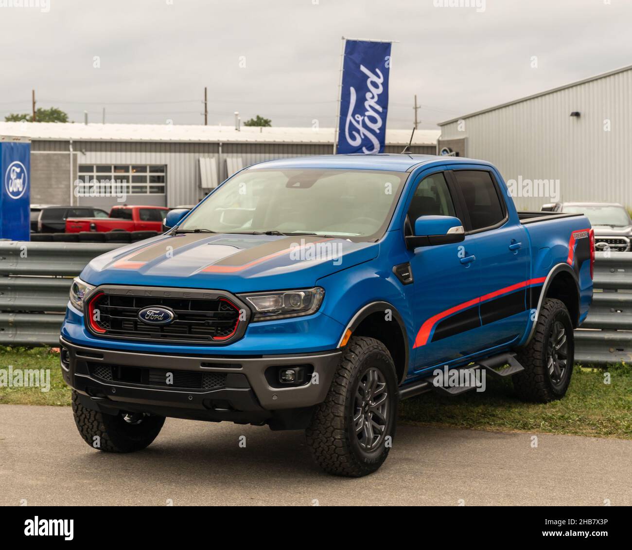 PONTIAC, MI/USA - SEPTEMBER 22, 2021: A 2021 Ford Ranger Lariat Tremor ...