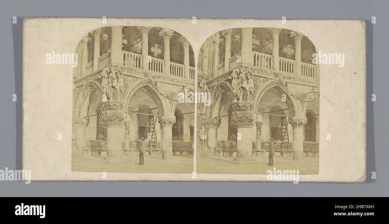View of the Doge's Palace in Venice, anonymous, Venice, c. 1850 - c. 1880, photographic support ...