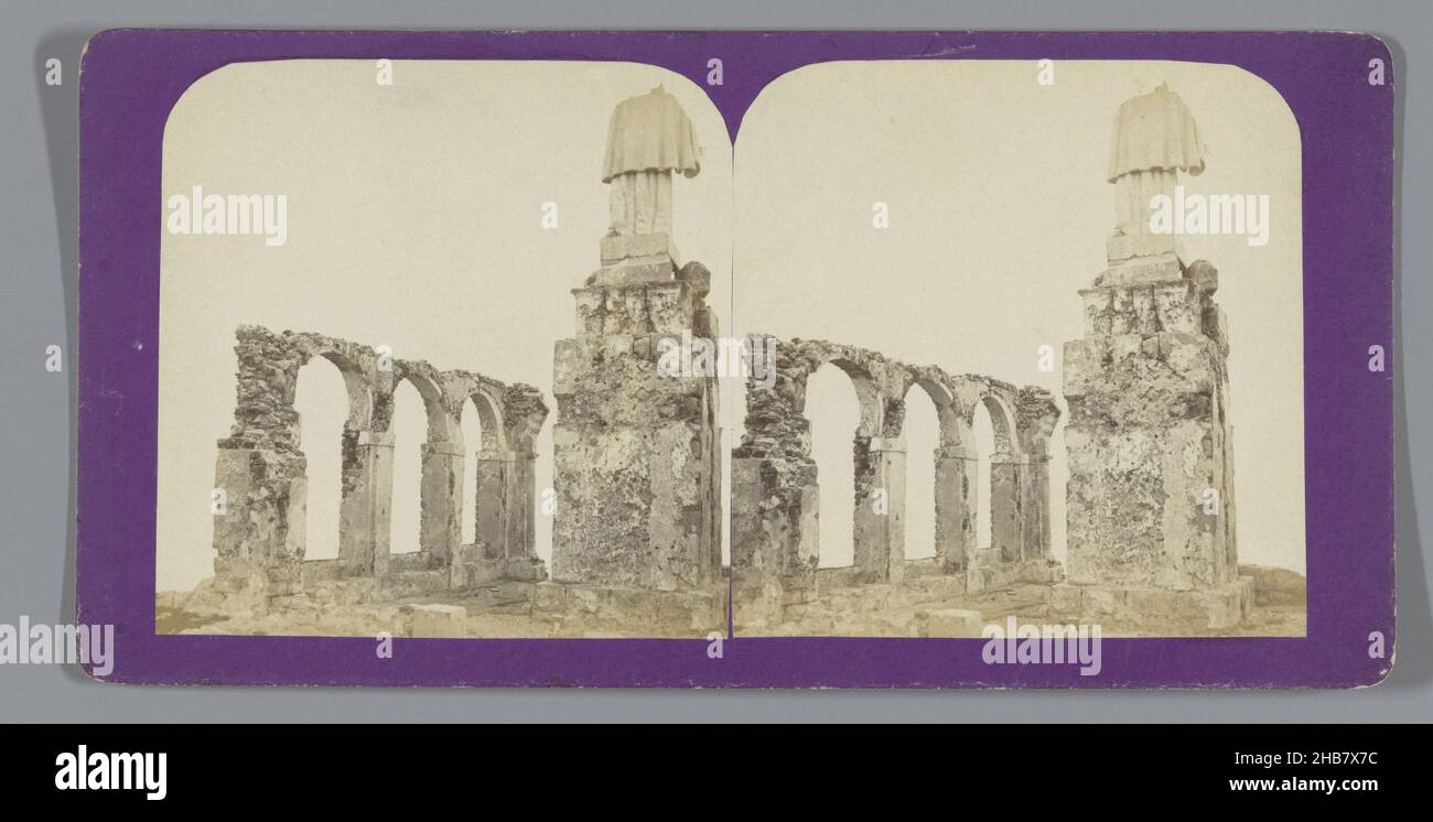 View of the back of the statue of Santa Rosalia at Palermo, Ruines et ...