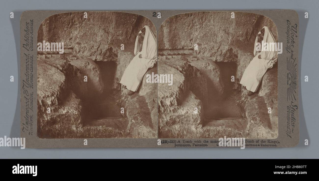 Tomb with the stone rolled away, Jerusalem, A Tomb with the stone ...