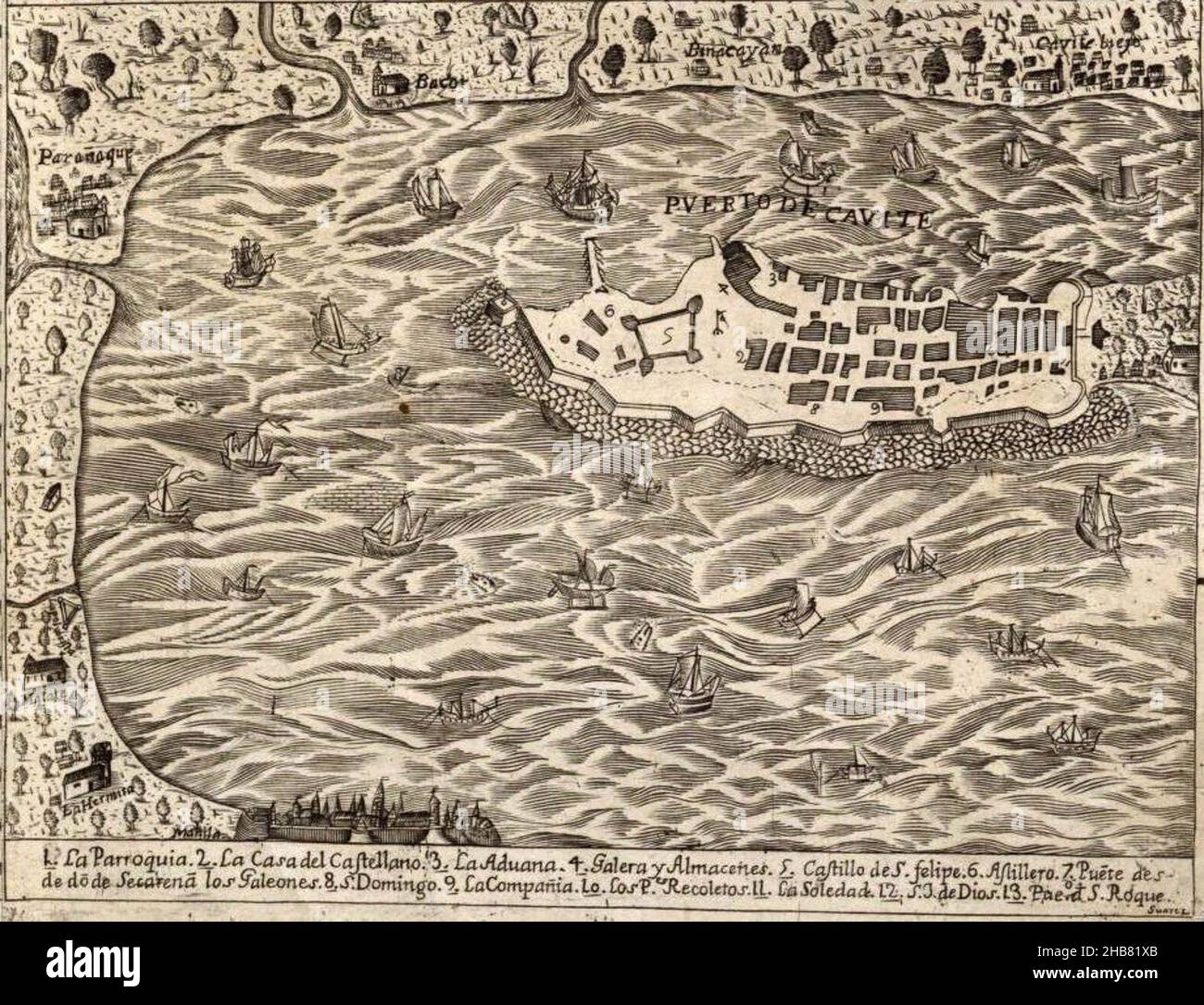 Illustration of the Port of Cavite Stock Photo - Alamy