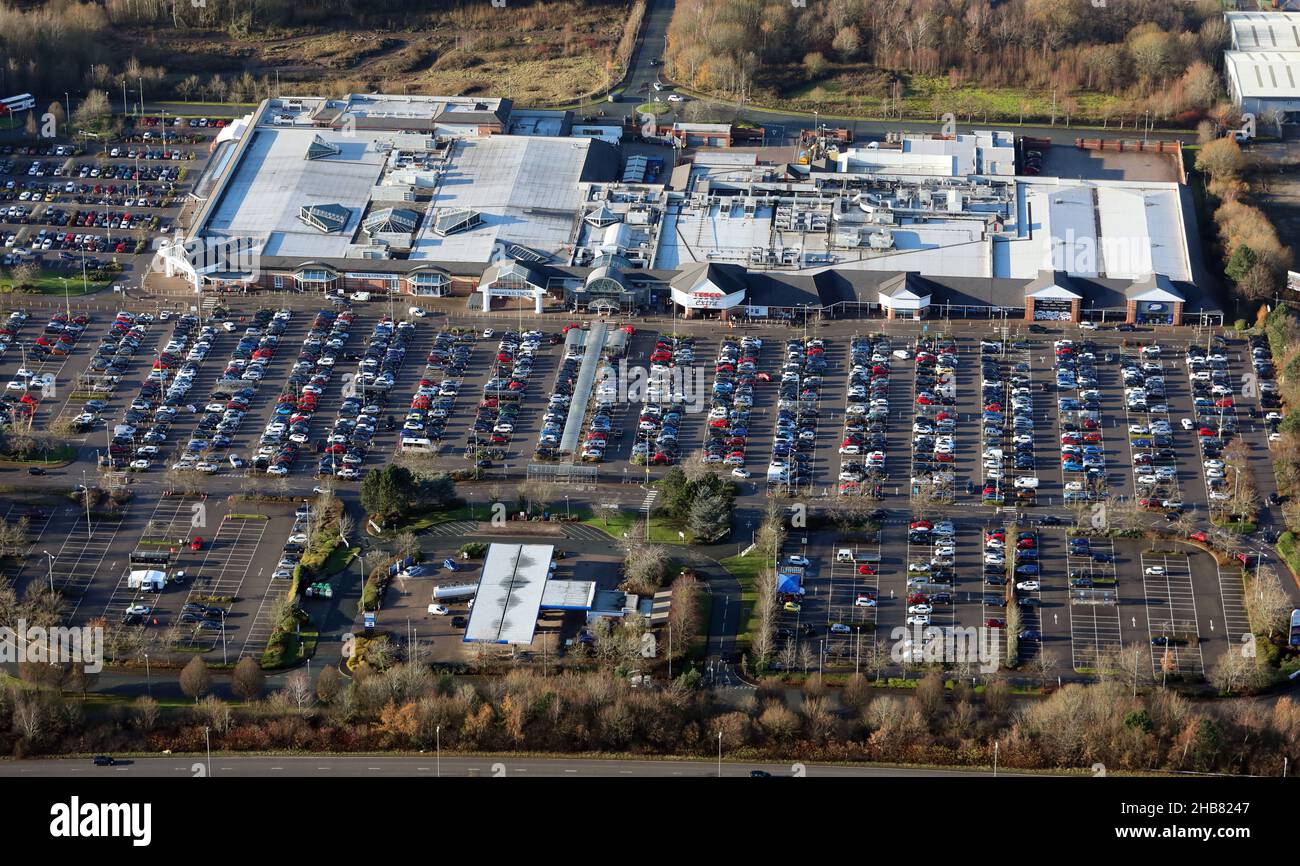 aerial view of Handforth Dean Retail Park, near Wilmslow, Manchester ...