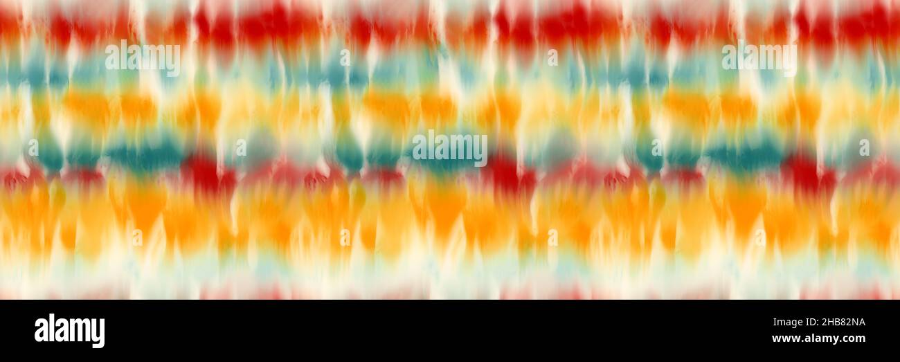 Seamless funky striped tie dye motif print border for surface design ...
