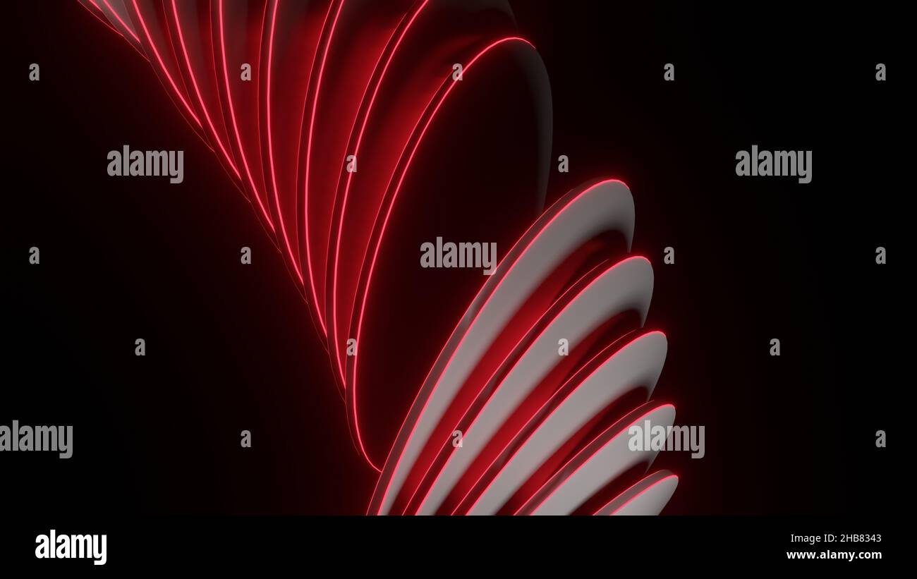 abstract geometrical object with red light laser lights Stock Photo - Alamy