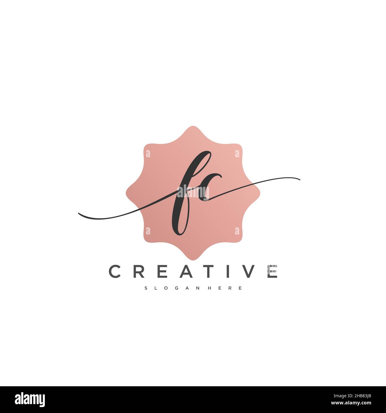 FC Initial Letter handwriting logo hand drawn template vector, logo for ...