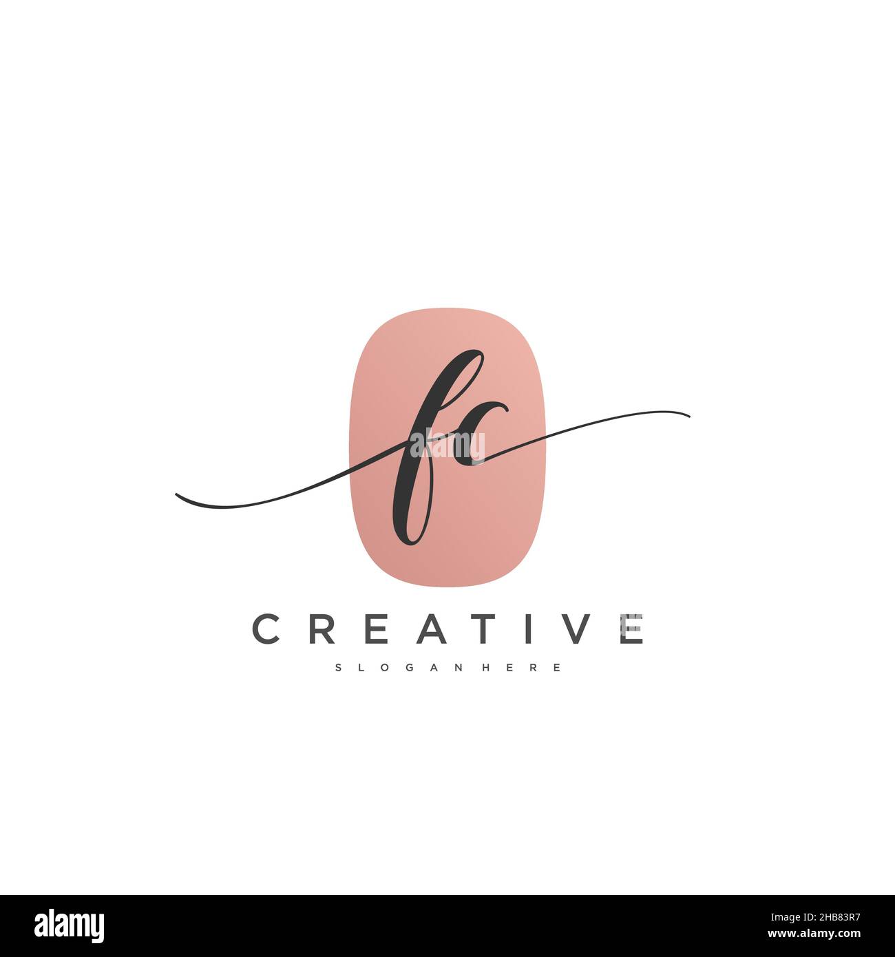 FC Initial Letter handwriting logo hand drawn template vector, logo for ...