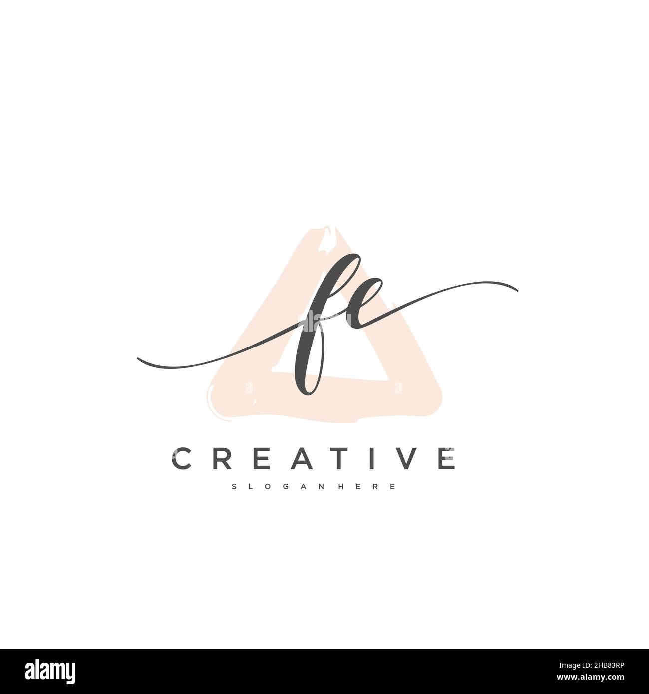 FE Initial Letter handwriting logo hand drawn template vector, logo for ...