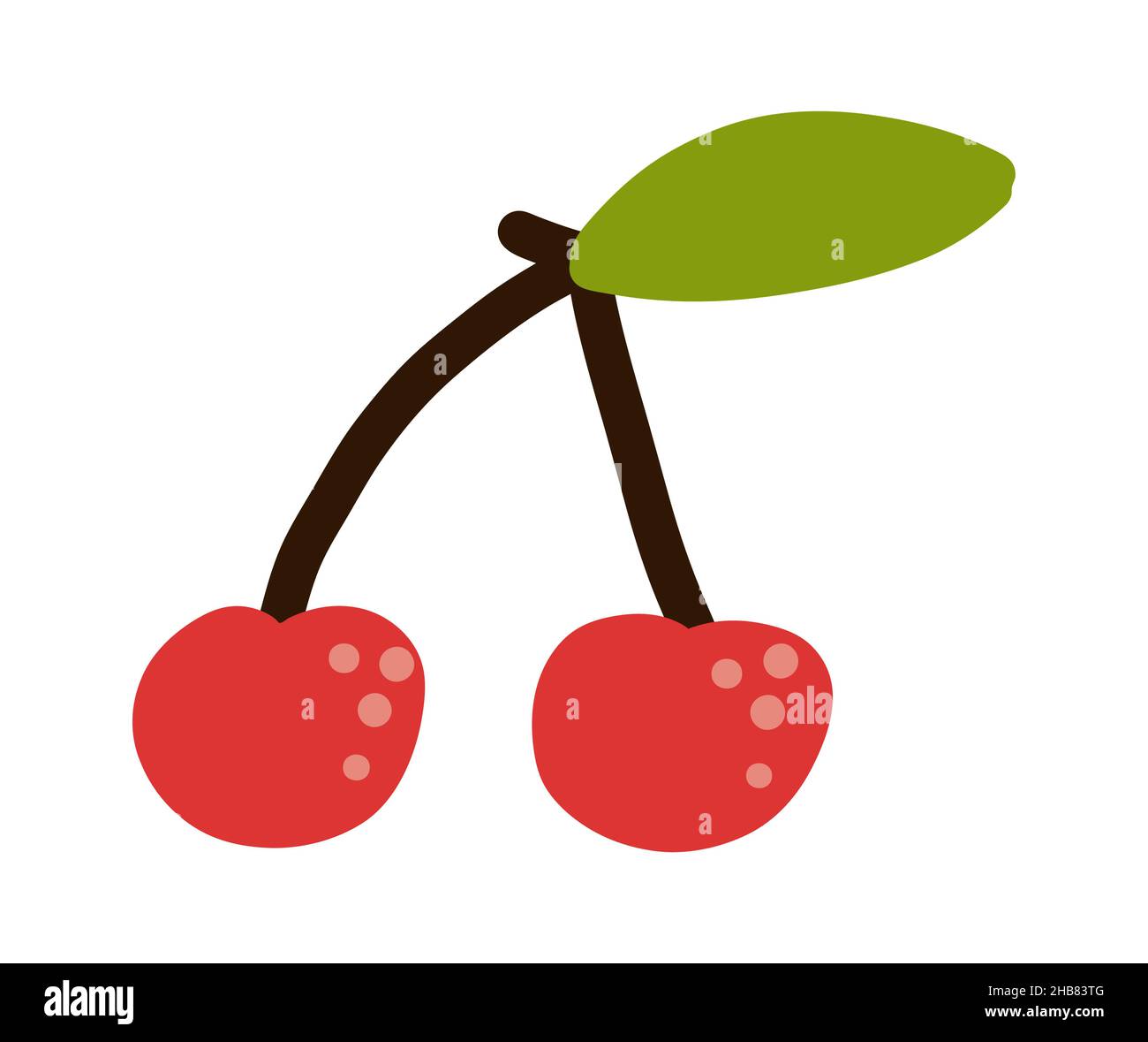 Cherry. Doodle hand drawn berry. Vector healthy food icon Stock Vector ...