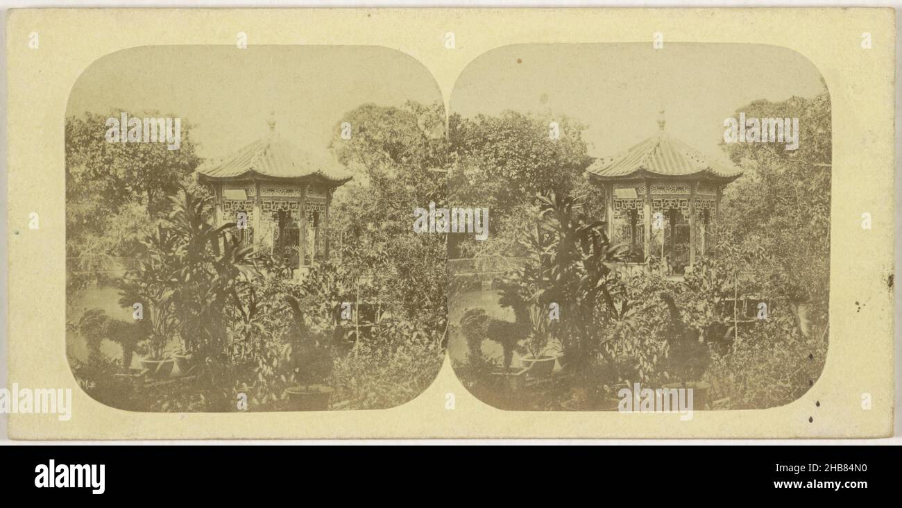 View of a Chinese gazebo in the garden of Howqua, Garden of How Qua ...