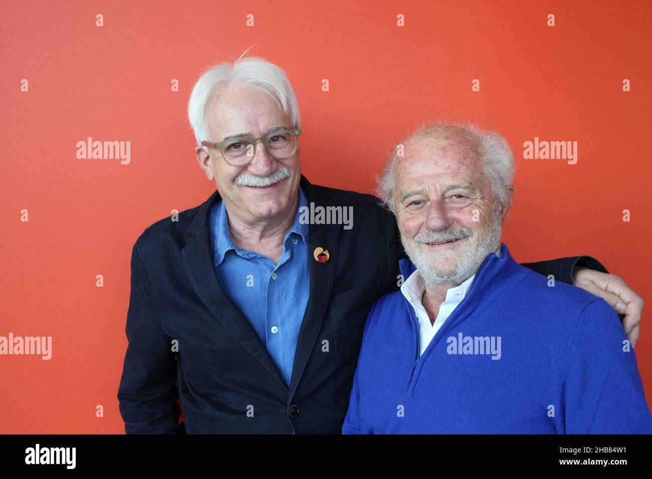Portrait of Michele Mozzati (left) and Luigi Vignali (right) (aka Gino ...