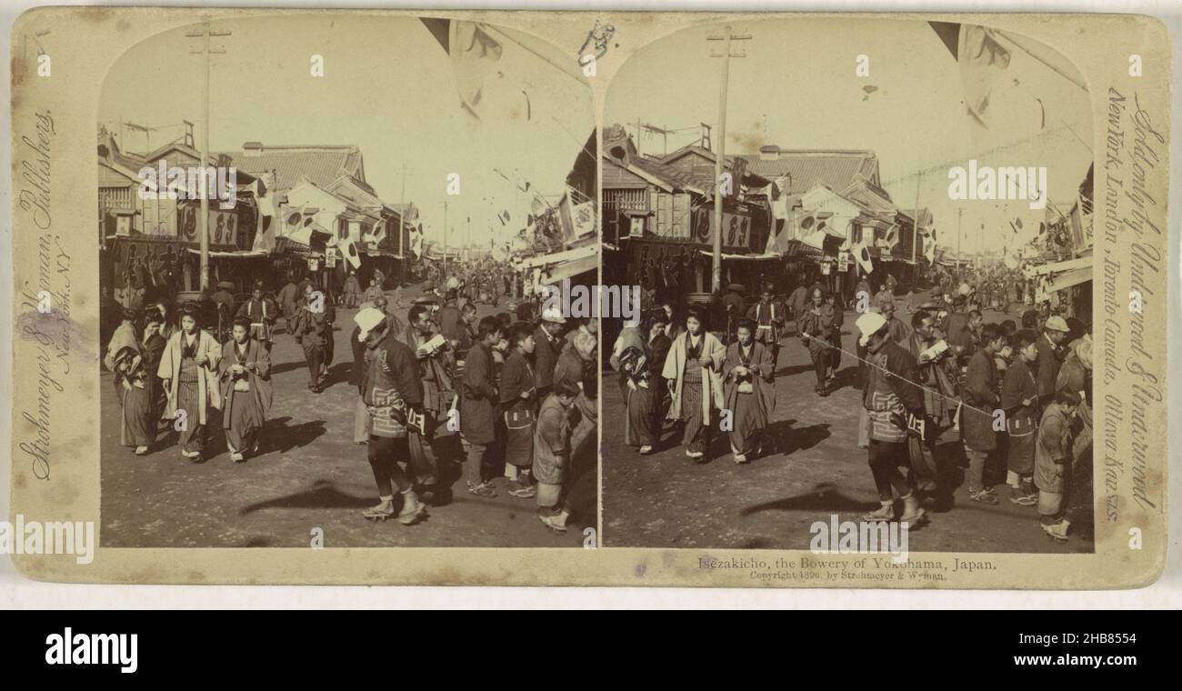 View of a street in Isezakichō, Yokohama, Isezakicho, the Bowery of ...