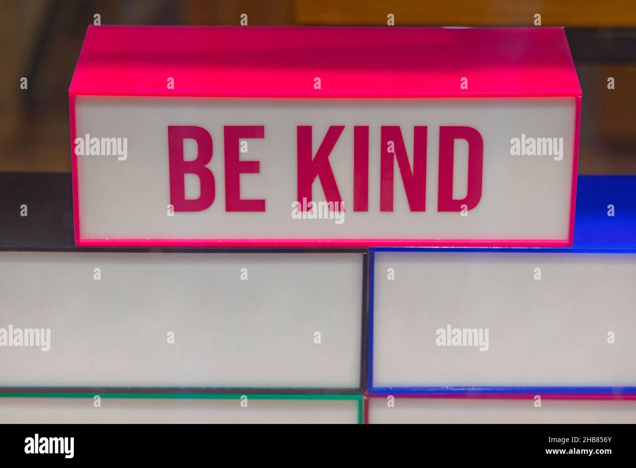 Sign Message Quote Be Kind Light Box Concept Stock Photo - Alamy
