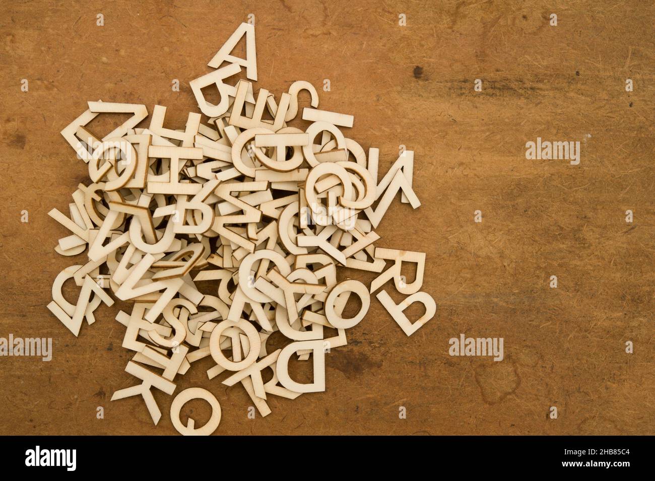 stack of wooden alphabet letters Stock Photo - Alamy