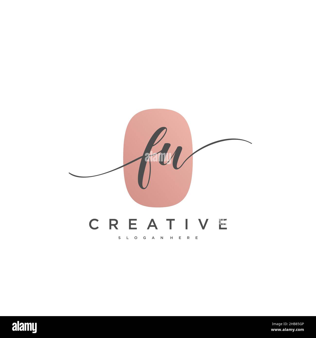 FW Initial Letter handwriting logo hand drawn template vector, logo for ...