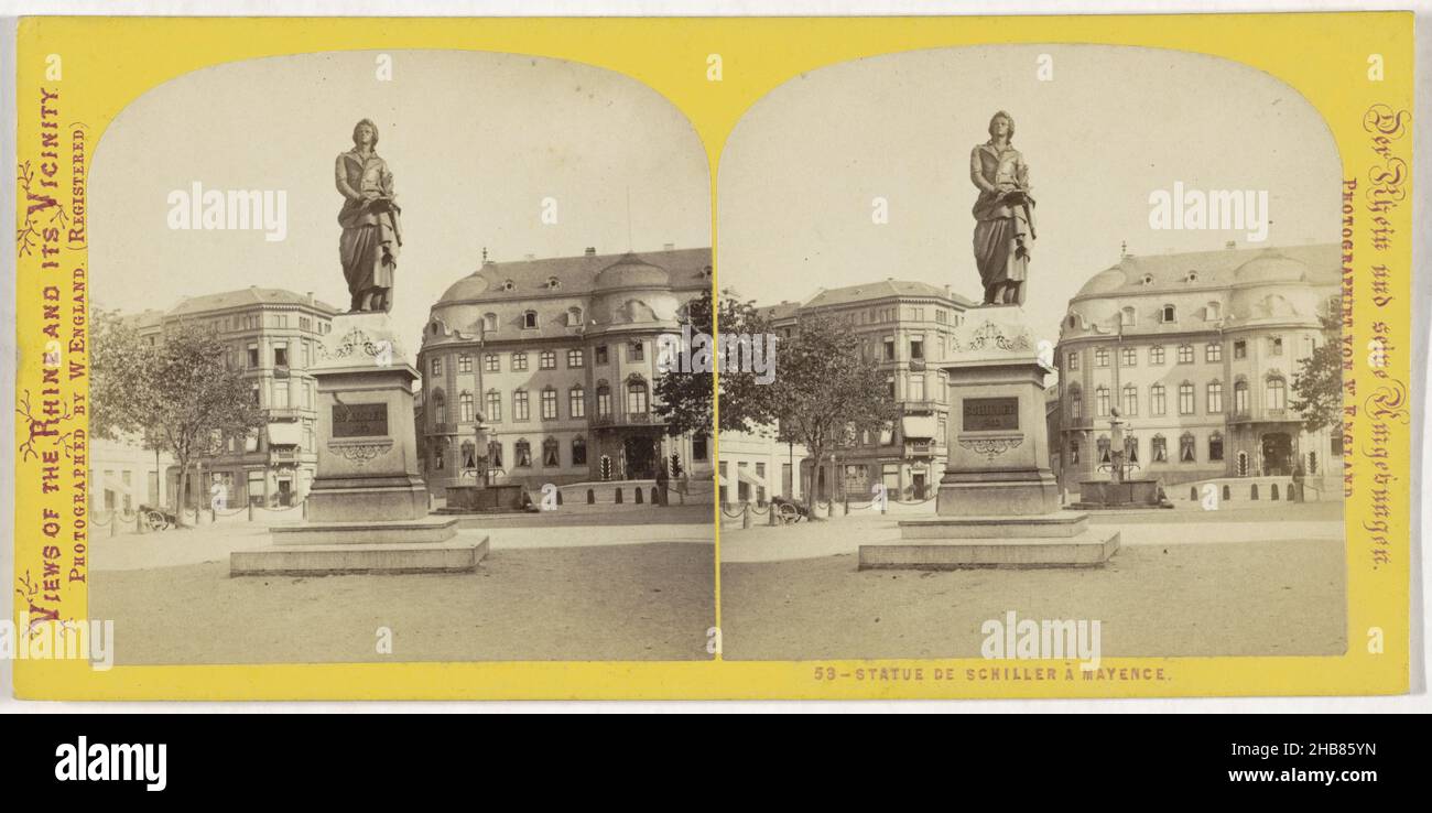 Statue of Schiller in Mainz, Germany, Statue de Schiller a Mayence ...