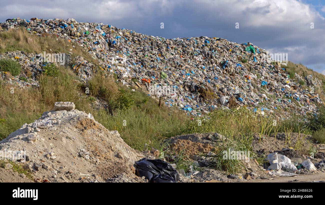 Big Pile of Garbage Waste at Dump Site Landfill Stock Photo - Alamy