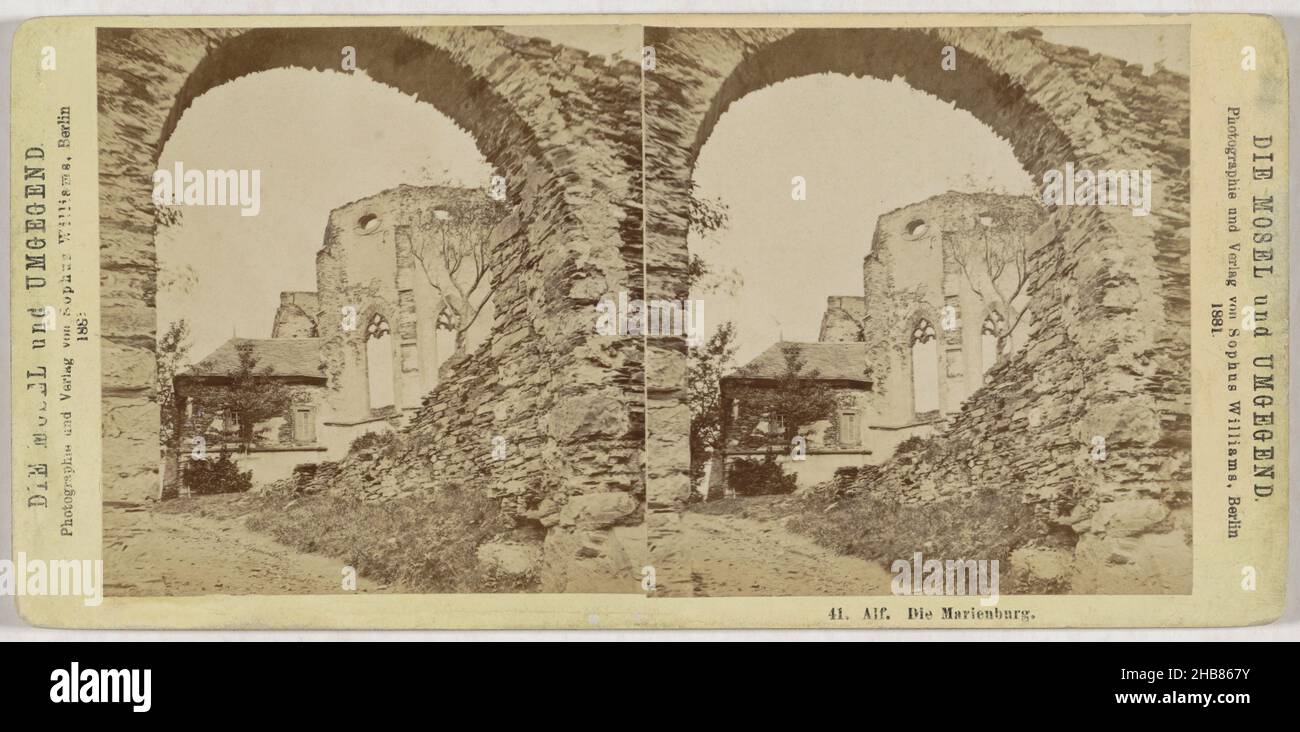 Ruins of the Marienburg near Alf, Germany, Alf. Die Marienburg (title ...