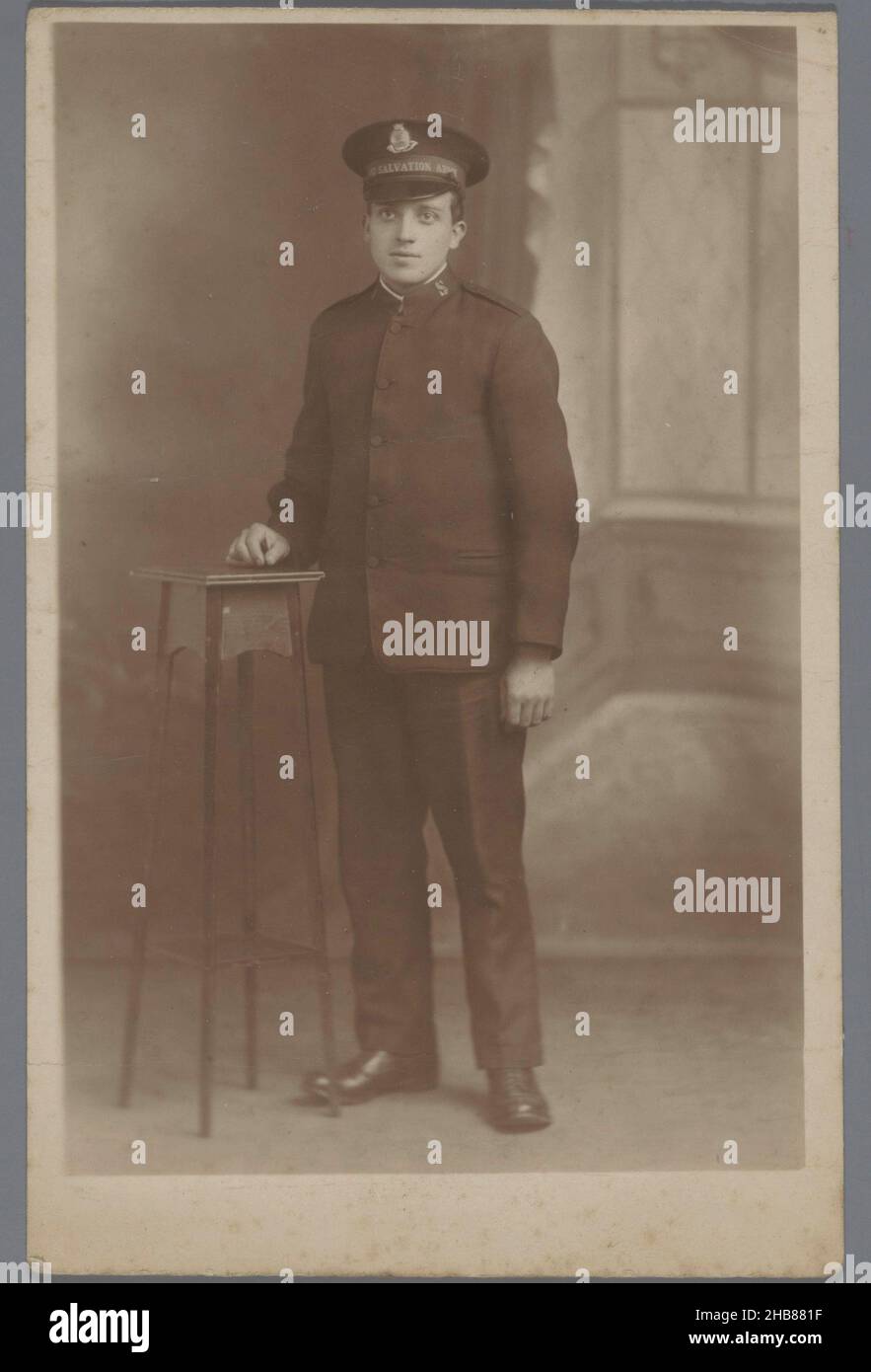 Portrait of an unknown young man in a Salvation Army uniform, Alfred ...