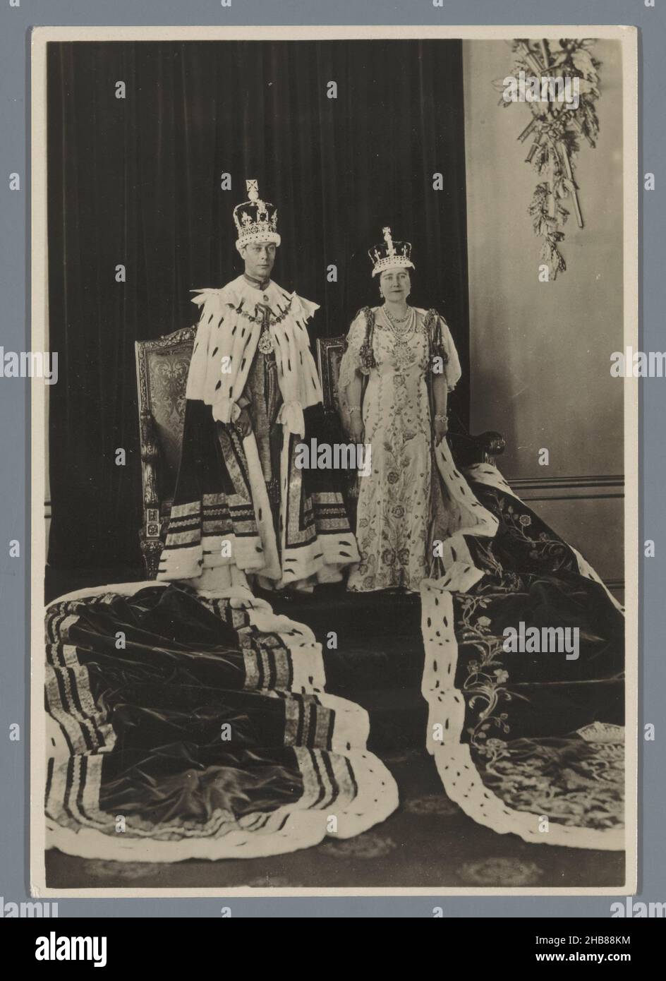 Double portrait of King George VI of the United Kingdom and Queen ...