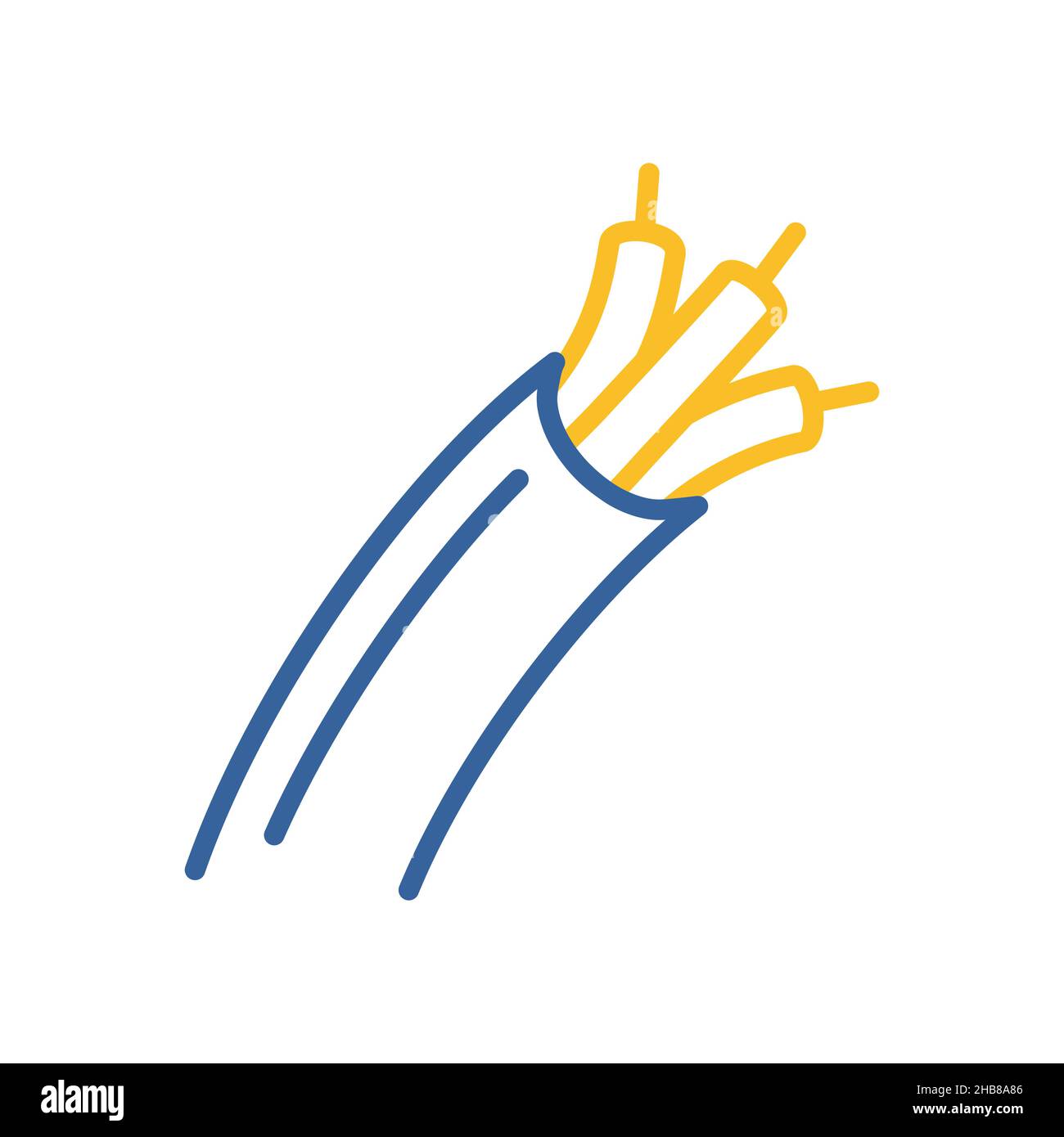 Electric cable vector icon. Construction, repair and building. Graph ...