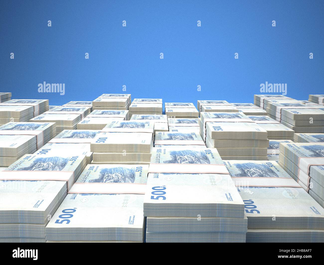 Money of DR Congo. Franc bills. CDF banknotes. 500 French. Business ...