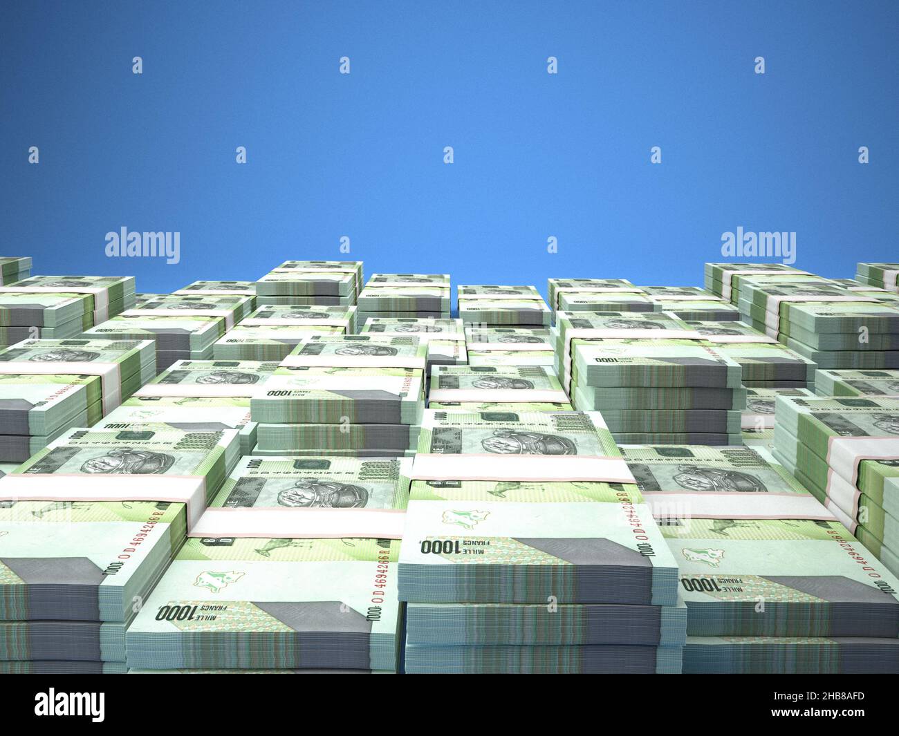 Money of DR Congo. Franc bills. CDF banknotes. 1000 French. Business ...