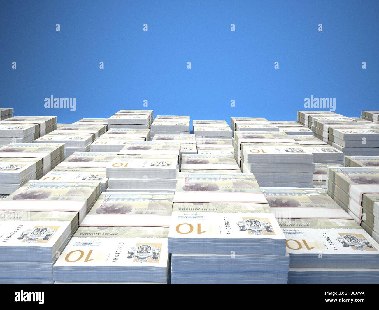 Money of Serbia. Serbian dinar bills. RSD banknotes. 10 dinari ...